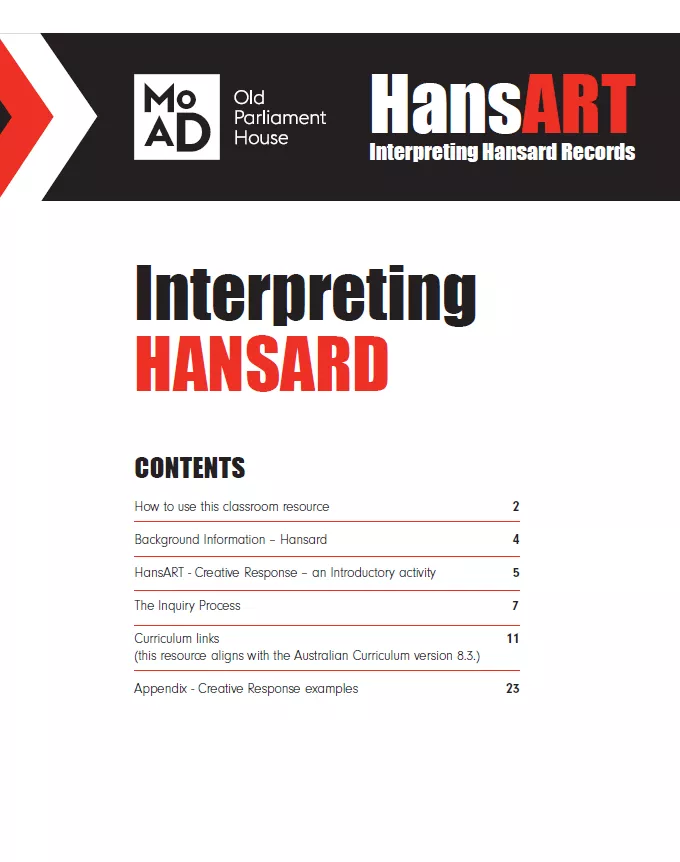 Interpreting Hansard Records - Learning Activities And Resources